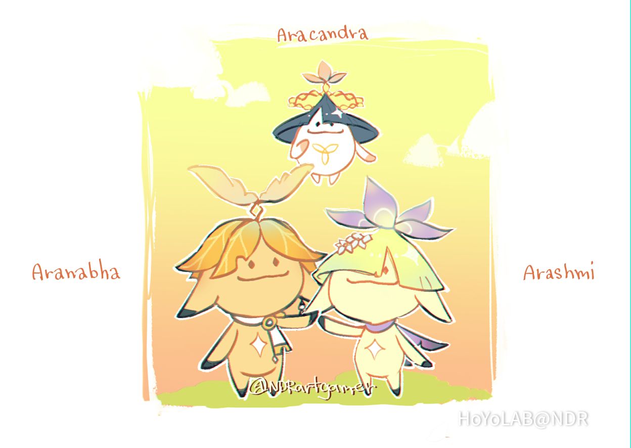 Travelers & Paimon but Aranara Genshin Impact | HoYoLAB