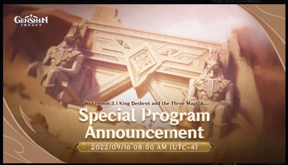 [Special Program Announcement] Genshin Impact Version 3.1 Official ...