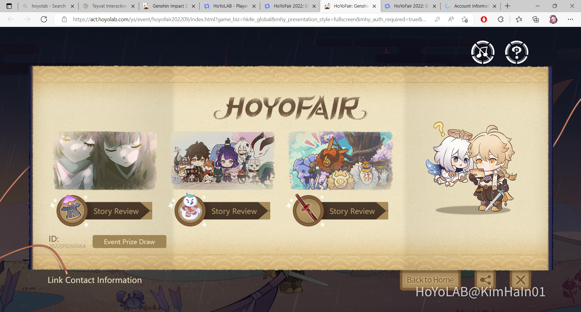 HOYO FAIR EVENT Genshin Impact | HoYoLAB