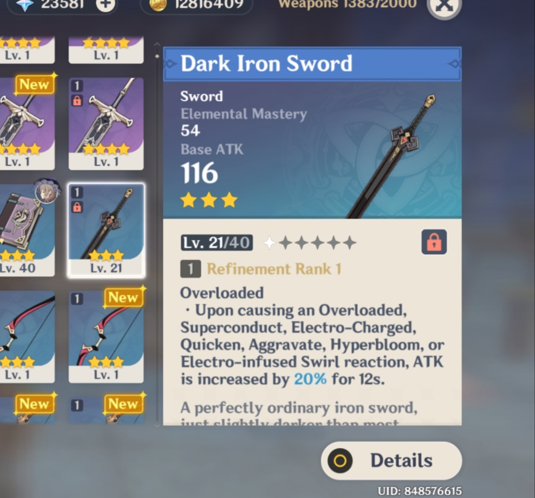 Only one copy of this sword O_O.... Genshin Impact | HoYoLAB