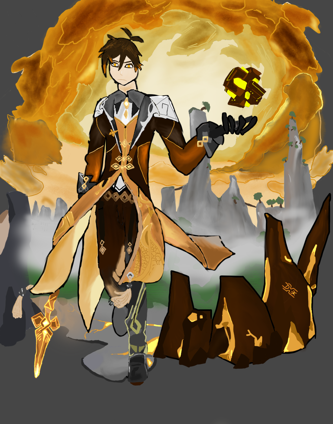 Zhongli fanart! Genshin Impact | HoYoLAB