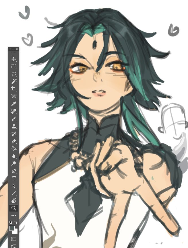 xiao wip sketch vs the xiao sketch i post :'D Genshin Impact | HoYoLAB