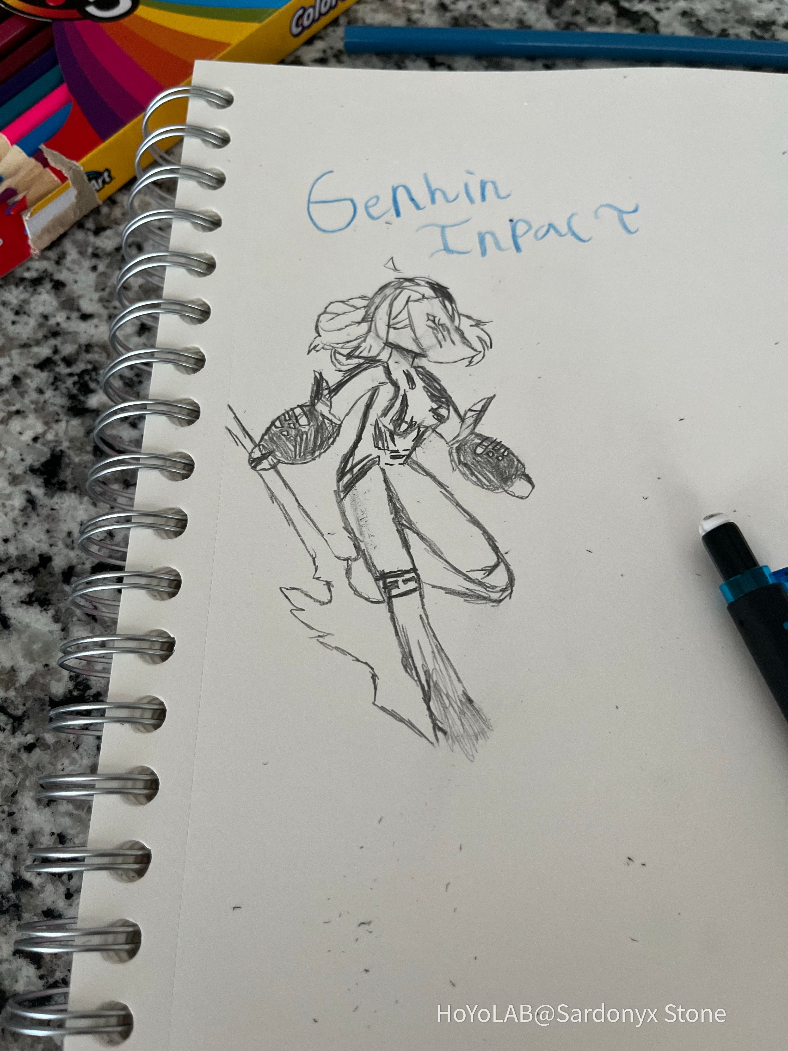 some Cryo Avatar thing i forgot i drew- Genshin Impact | HoYoLAB