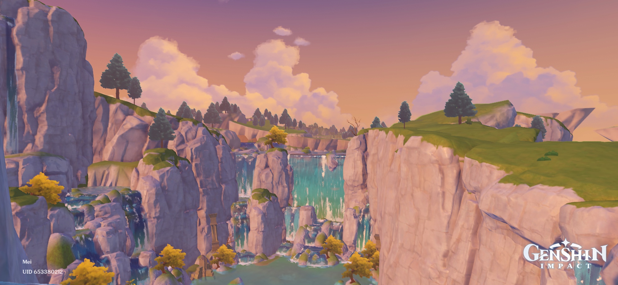 This waterfall is so pretty! Genshin Impact | HoYoLAB