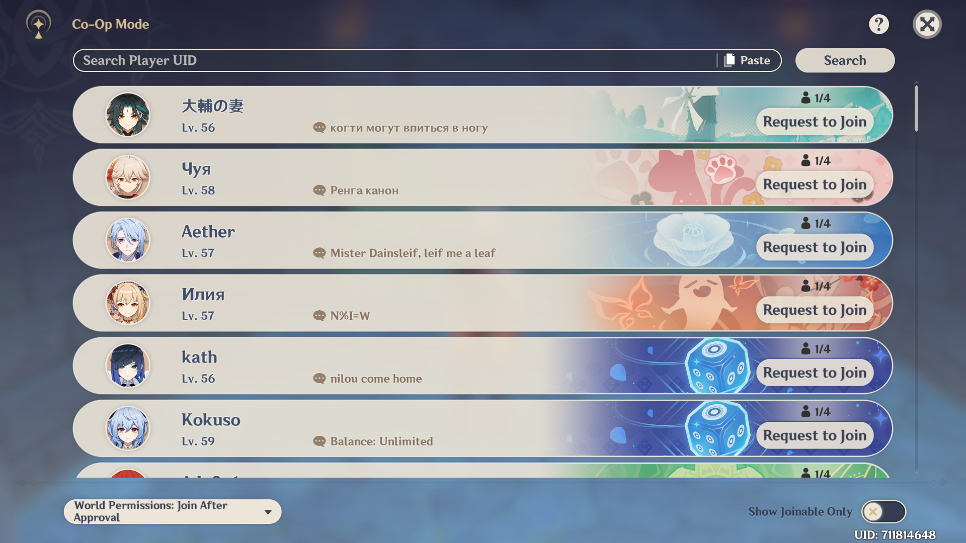 Random Co-op. Genshin Impact | HoYoLAB