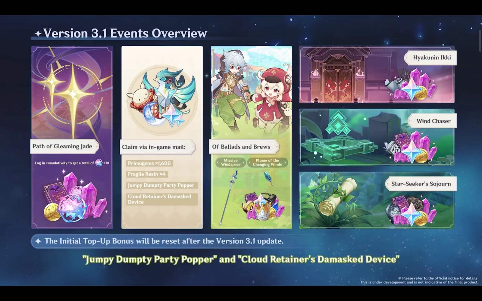 Total Primogem you can get from v3.1 | Total Primogem yang didapat ...