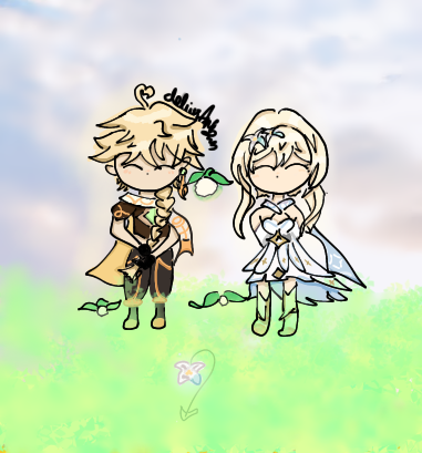 Smol Aether and Lumine Genshin Impact | HoYoLAB