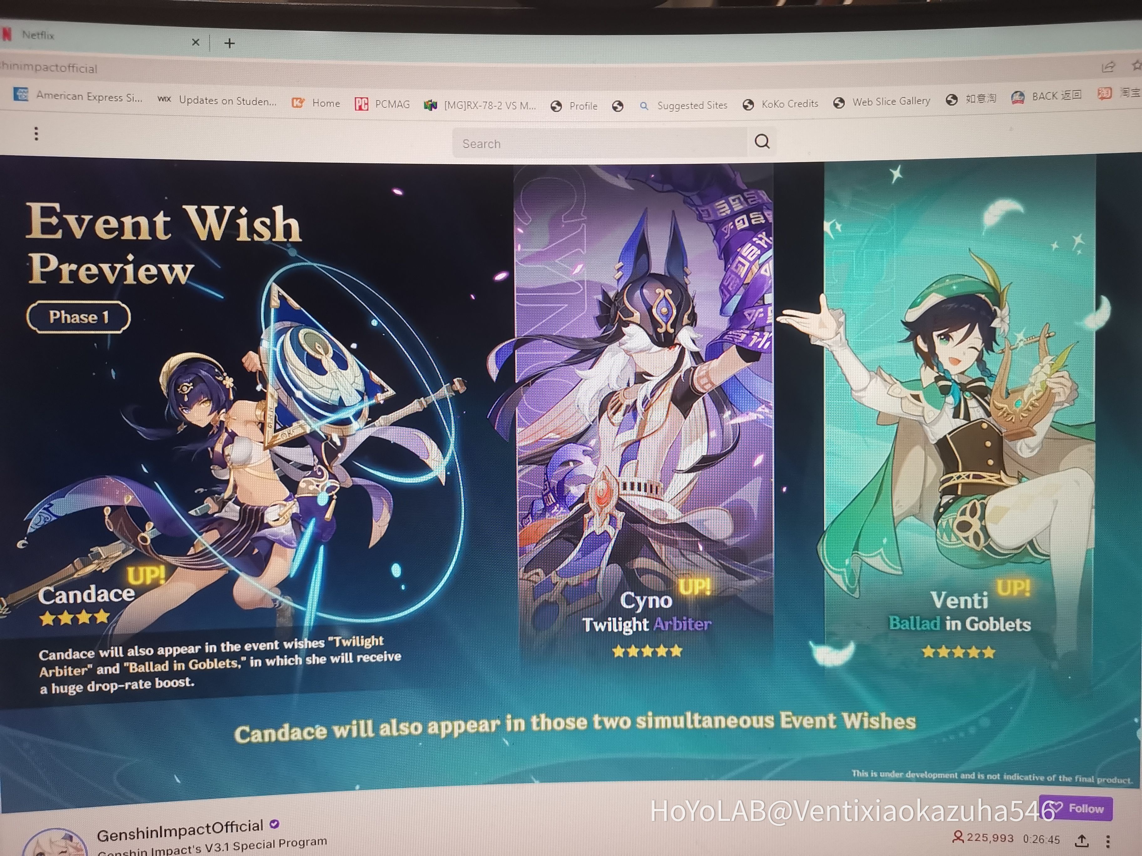 Event wishes for 3.1 update Genshin Impact | HoYoLAB