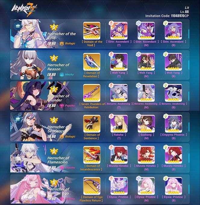 Finally, I have them all Honkai Impact 3rd | HoYoLAB