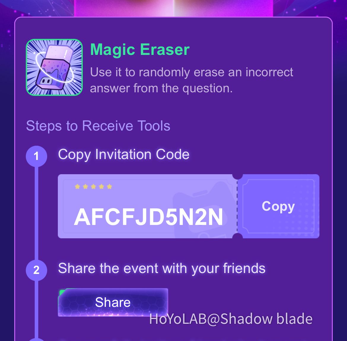 Eraser code Genshin Impact | HoYoLAB