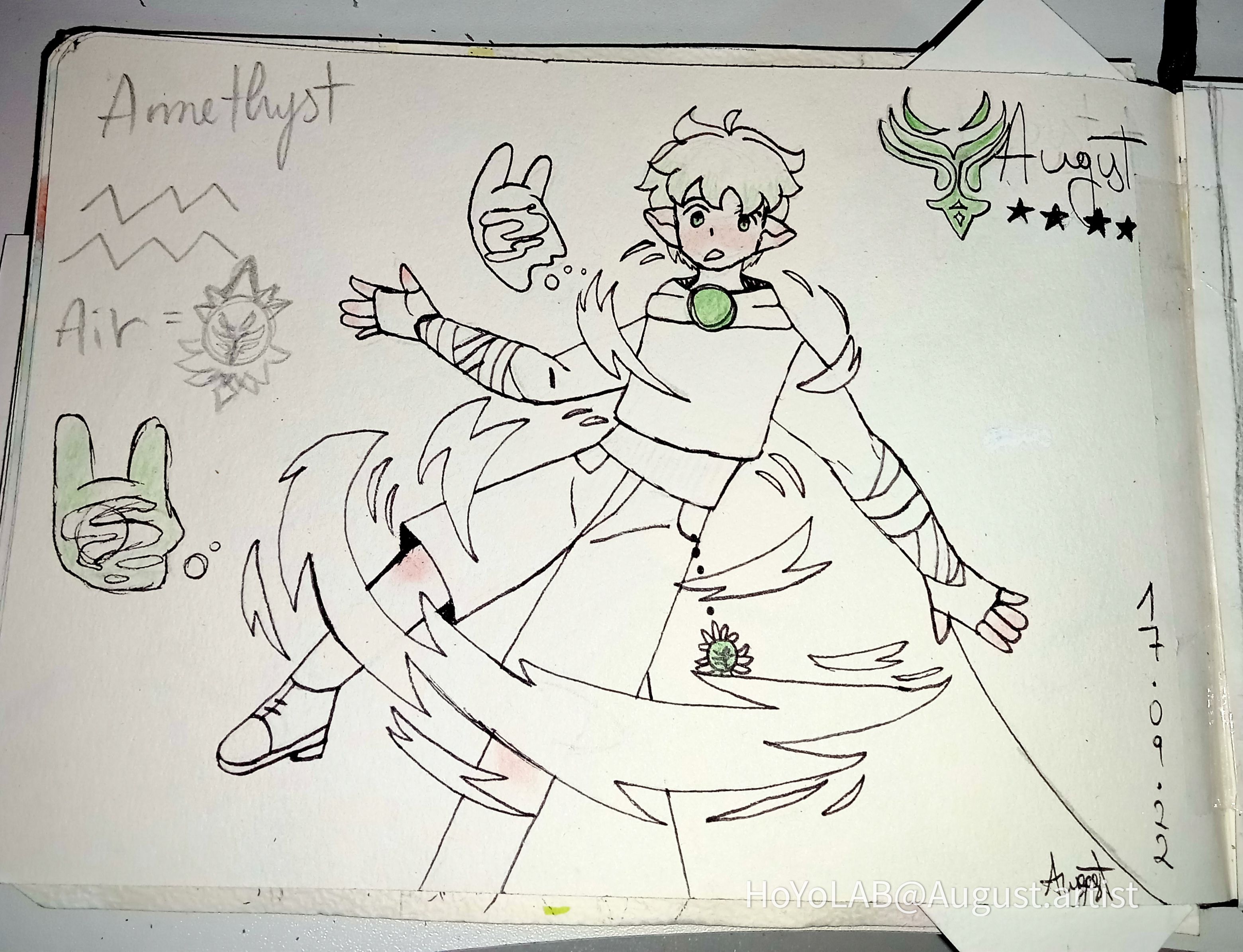 my character (Augustus) as a genshin character :> | HoYoLAB