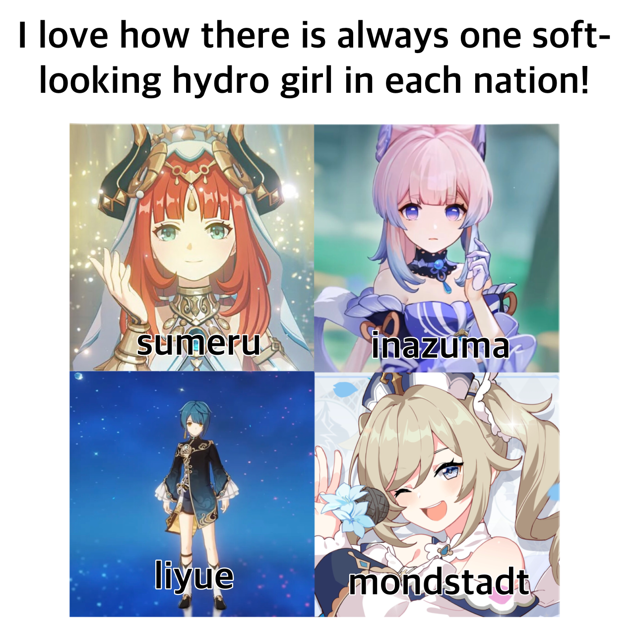 hydro girls Genshin Impact | HoYoLAB