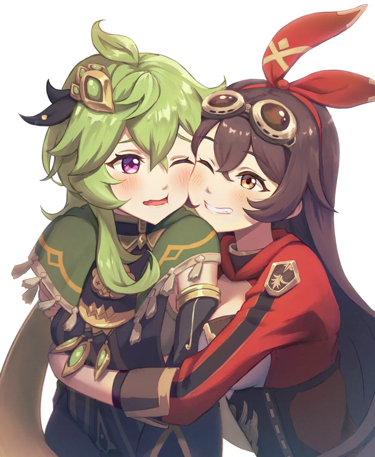 FanArt Collei&Amber, what a beautiful friendship.🥰💚 ️ Genshin Impact ...