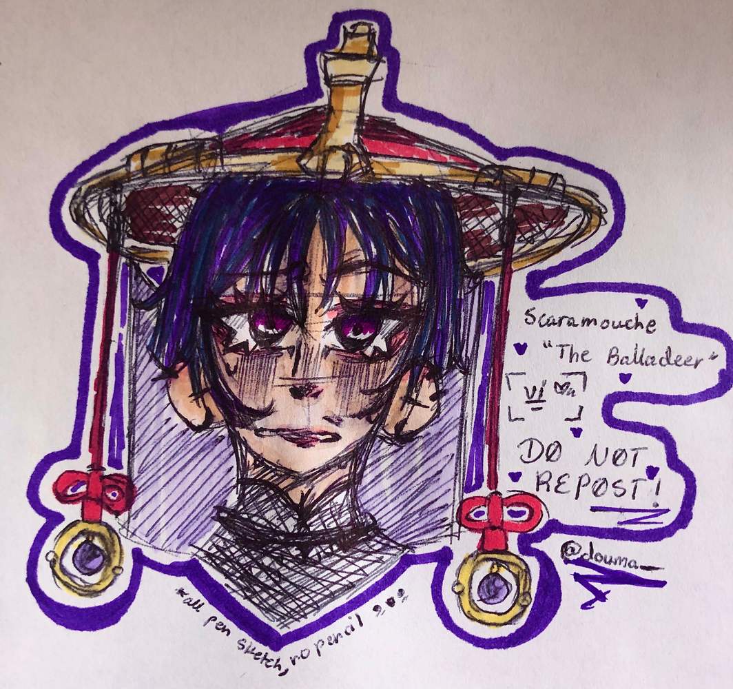 Scaramouche Pen Sketch Genshin Impact | HoYoLAB