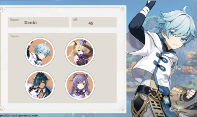 Character Card Genshin Impact | HoYoLAB