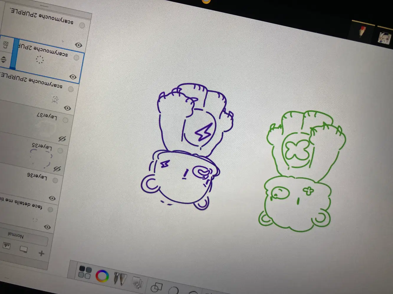 how to draw good luck bear