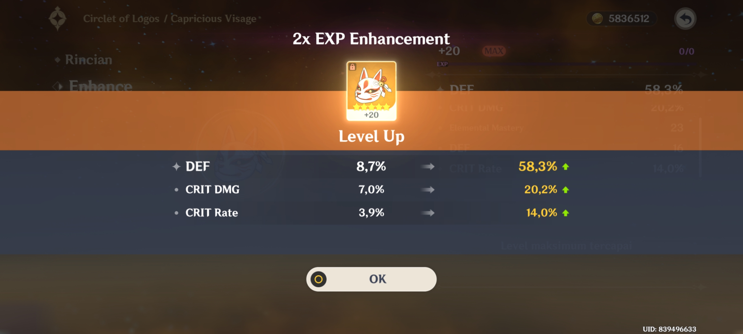 giliran main stat def crit rate ama cdm gampang amat naik Genshin Impact | HoYoLAB