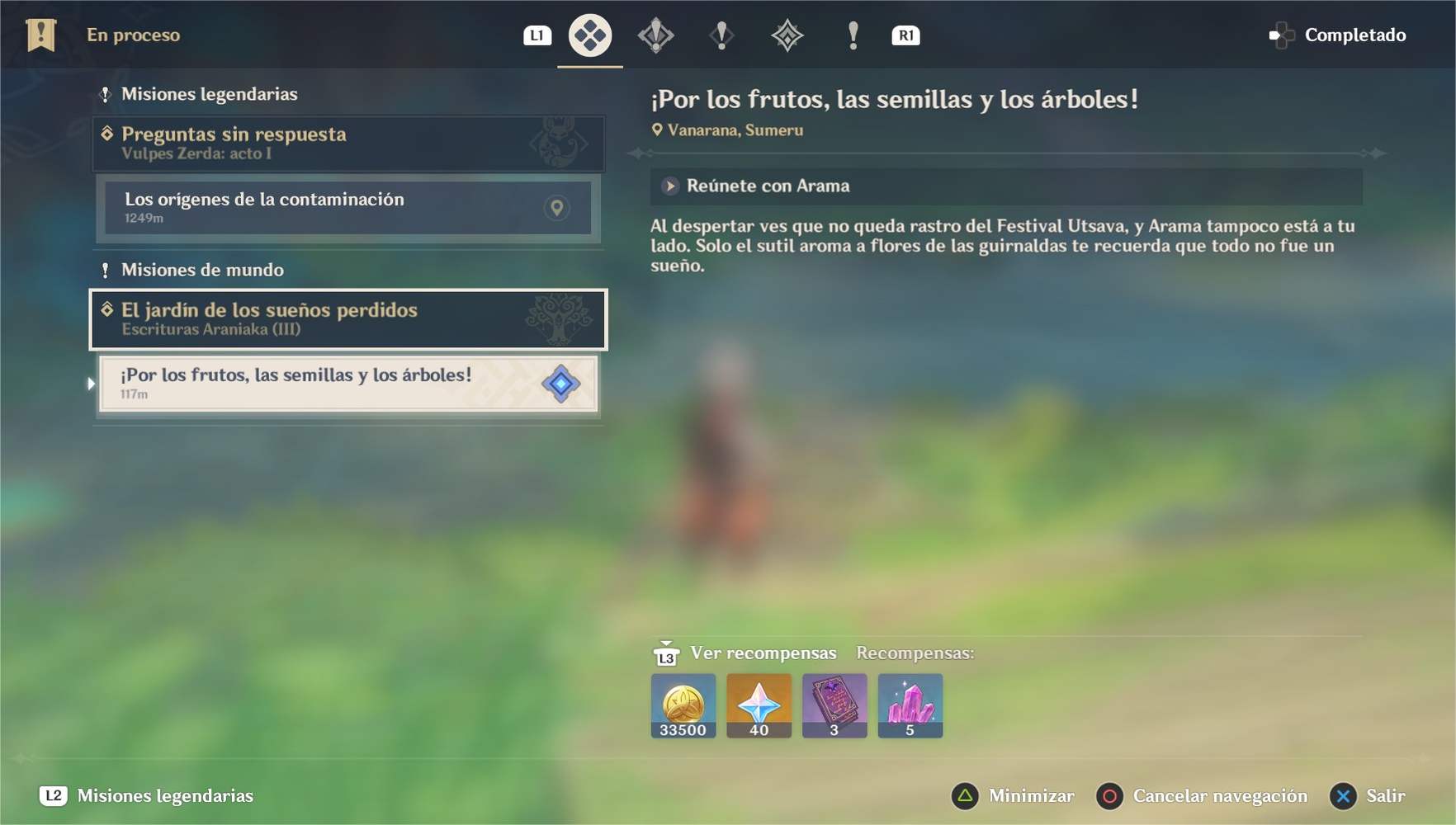 Guía Rápida Cadena COMPLETA de "El jardín de los sueños perdidos: Escrituras Aranaika III ...