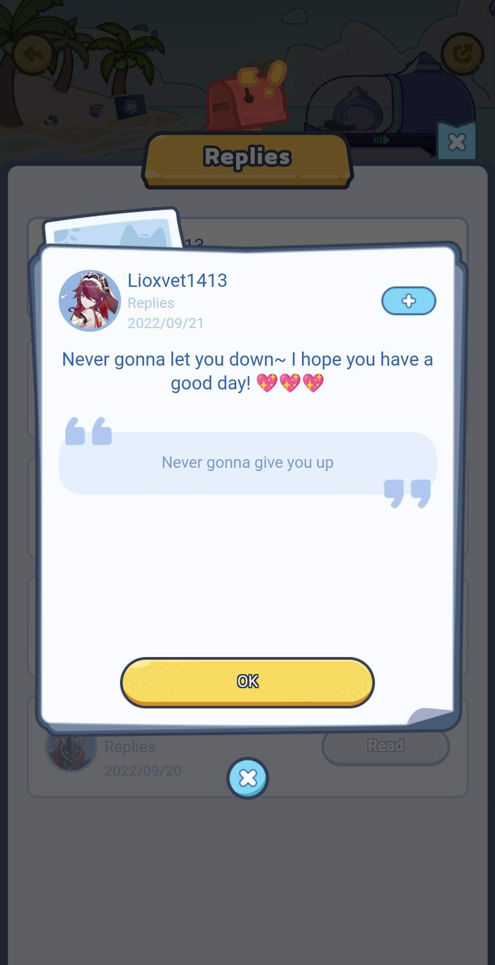 Interaction through the bottle: Rickroll edition | HoYoLAB