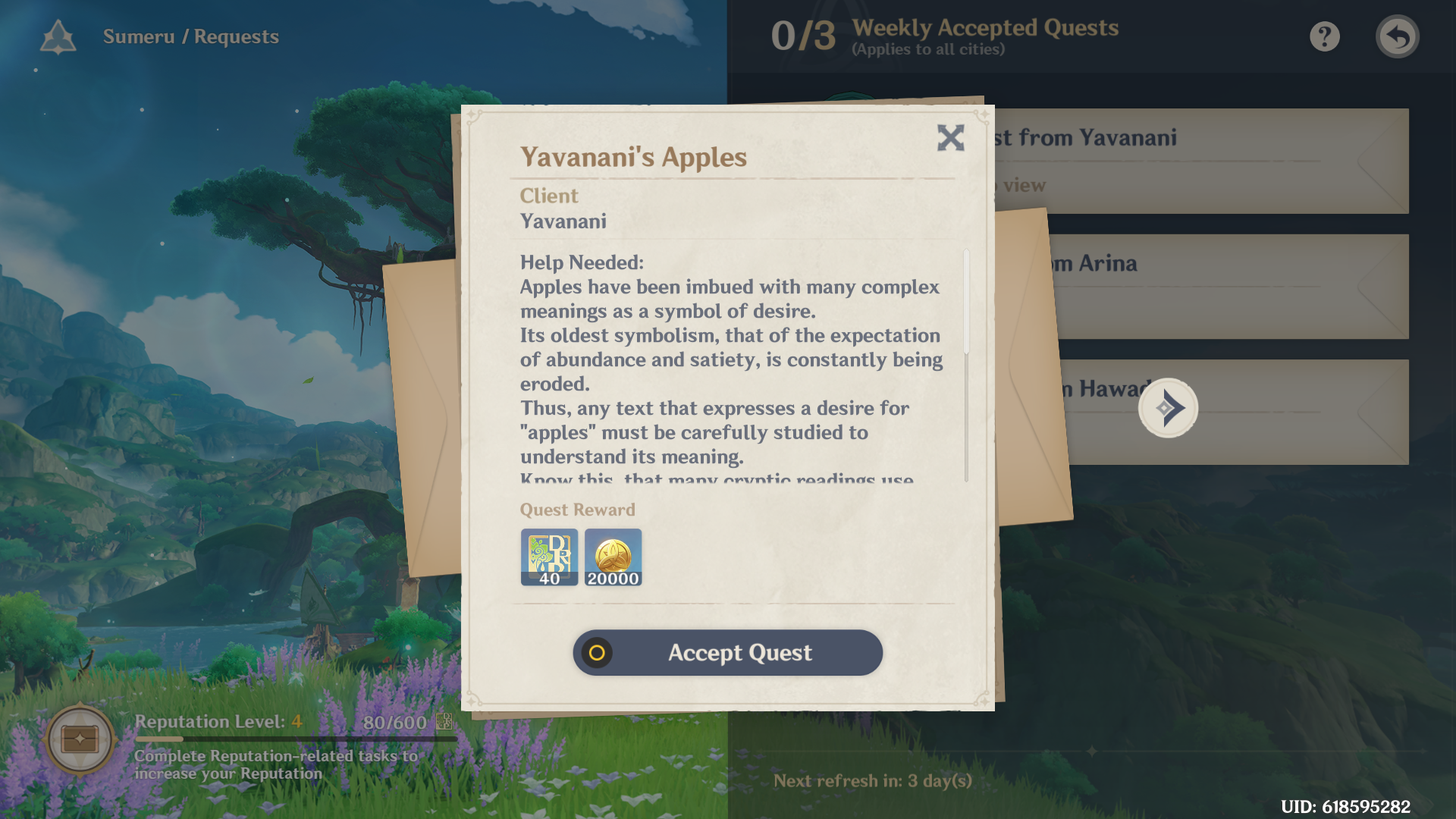 This Reputation quest Genshin Impact | HoYoLAB