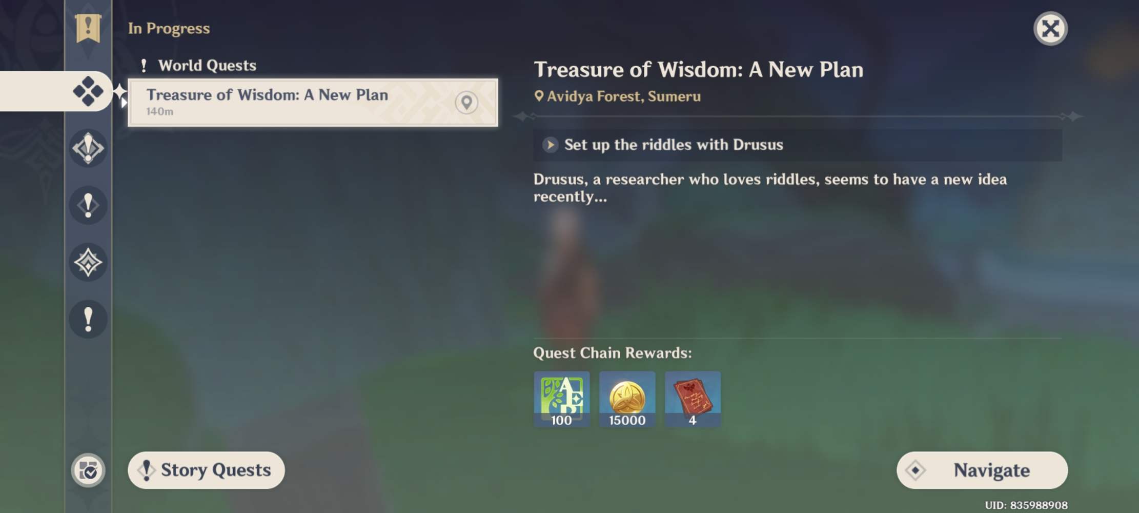 Reputation quest:- Treasure of wisdom: A new plan Genshin Impact | HoYoLAB