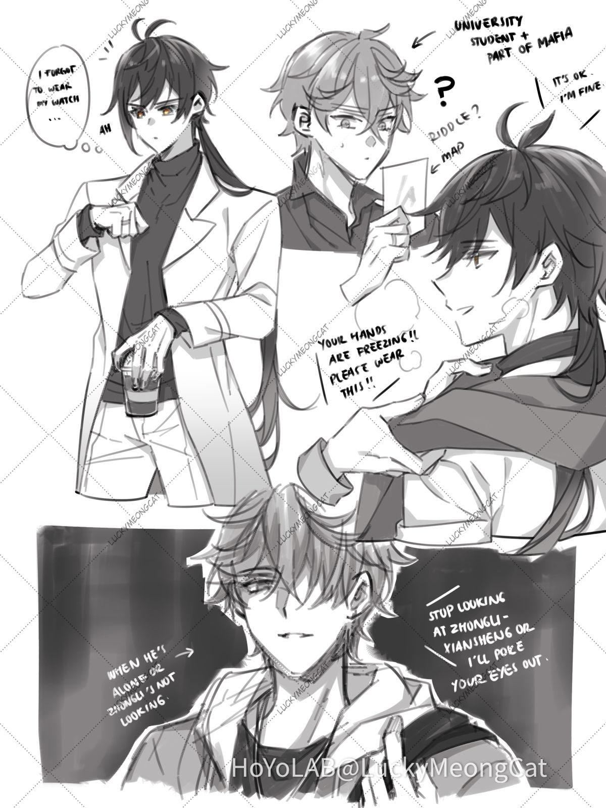 Genshin Modern AU (Sketches) Genshin Impact | HoYoLAB