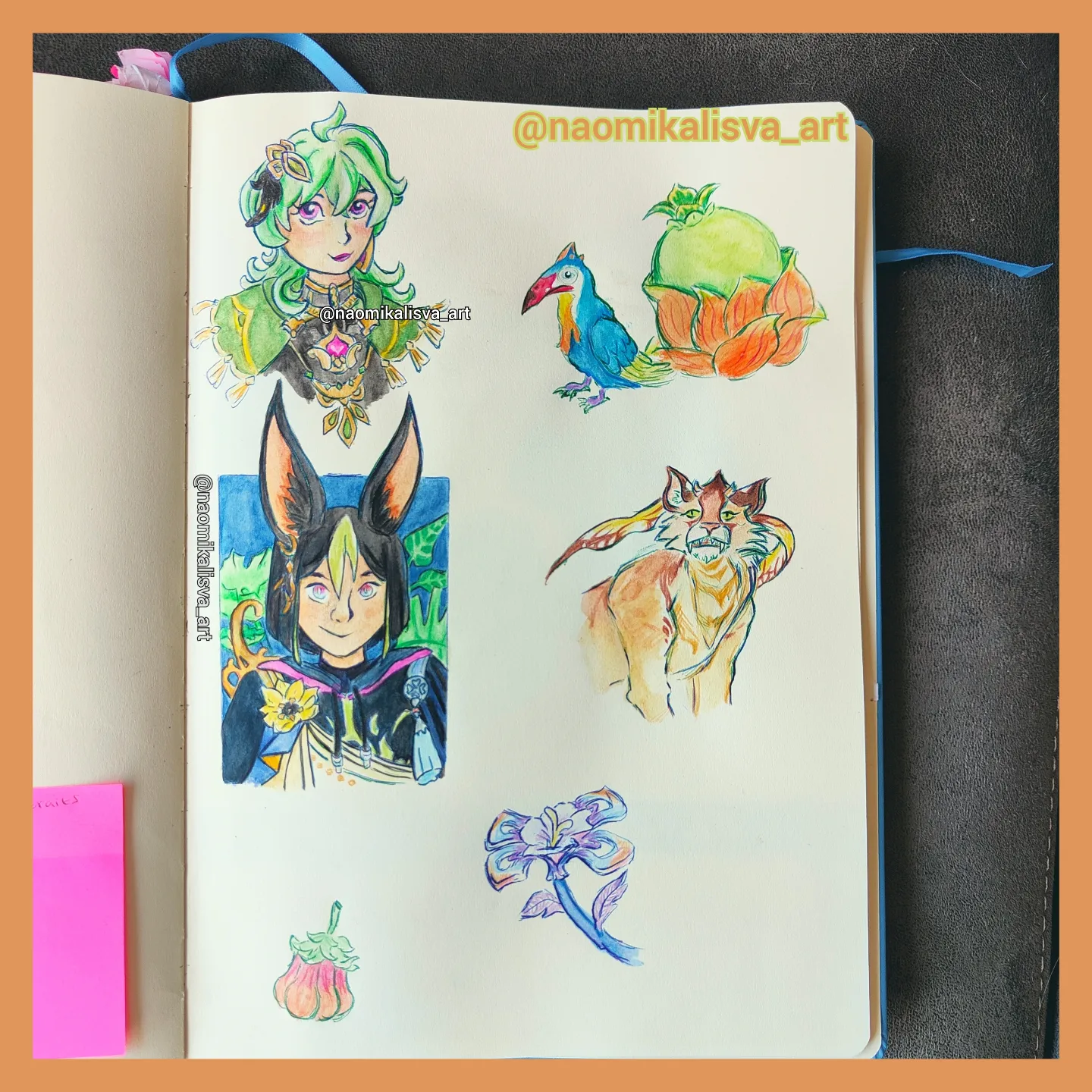 Sumeru sketchbook page 💚 Genshin Impact | HoYoLAB