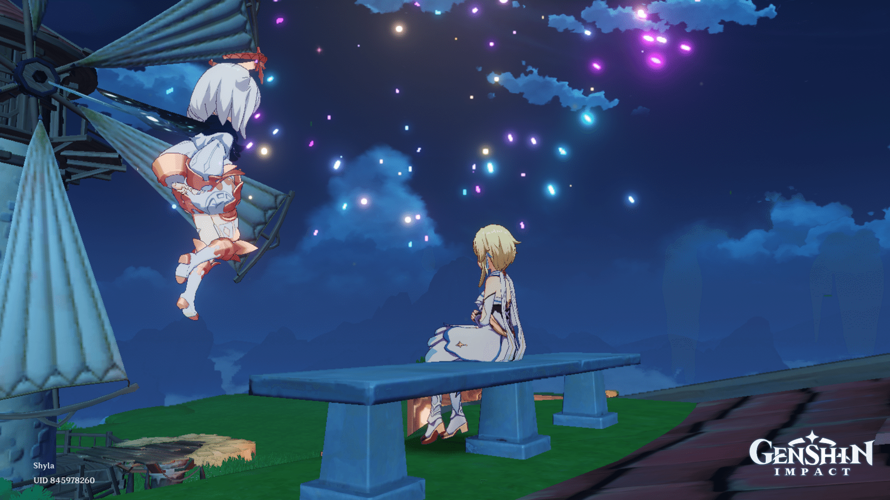 I think paimon want to tell something to the Traveler (in my teapot ...