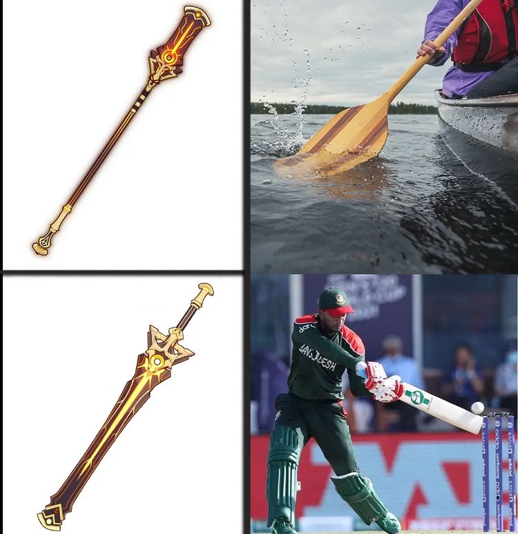 nilou weapon looks like a bat Genshin Impact | HoYoLAB