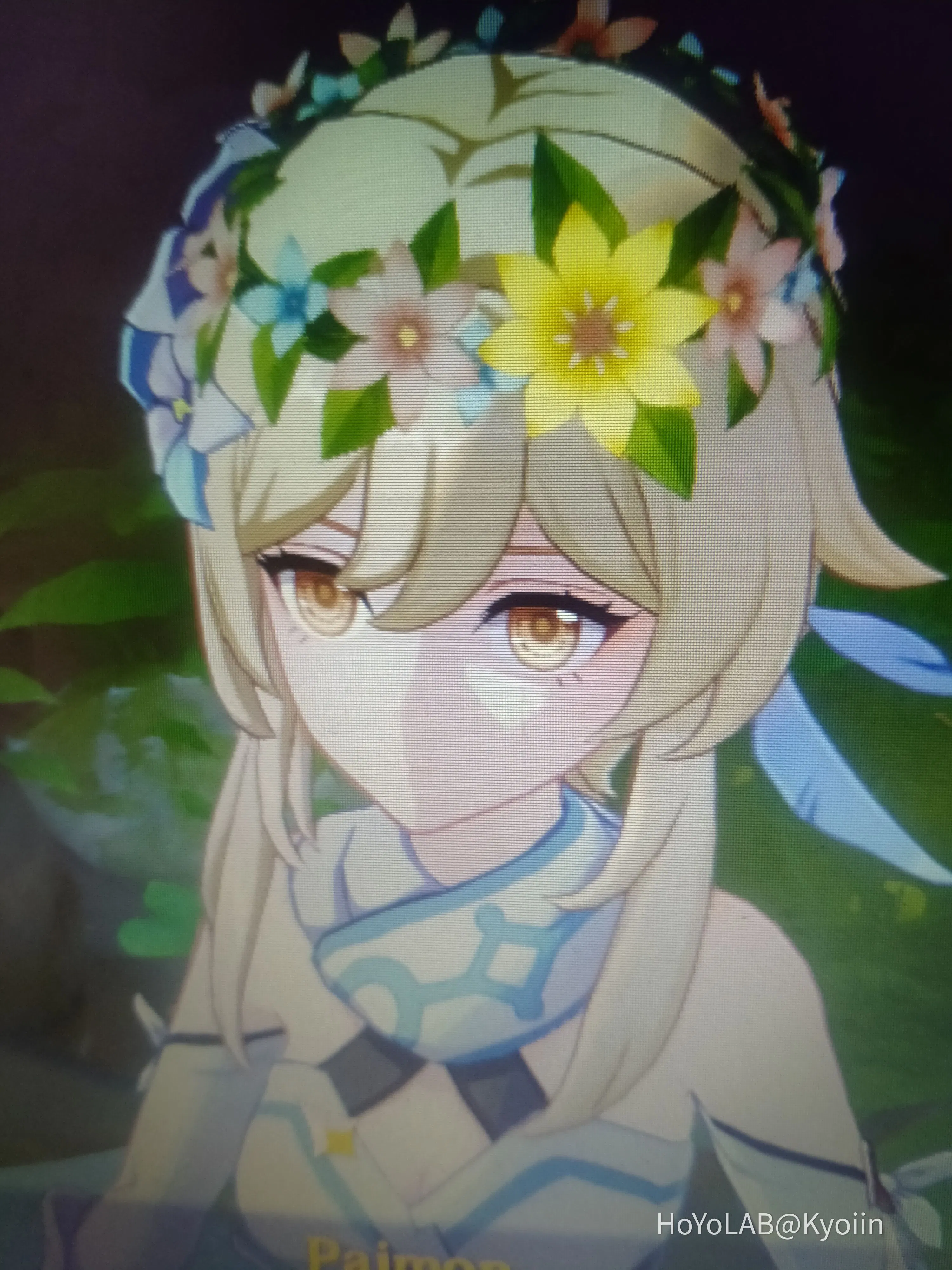 Lumine in flower crown Genshin Impact | HoYoLAB