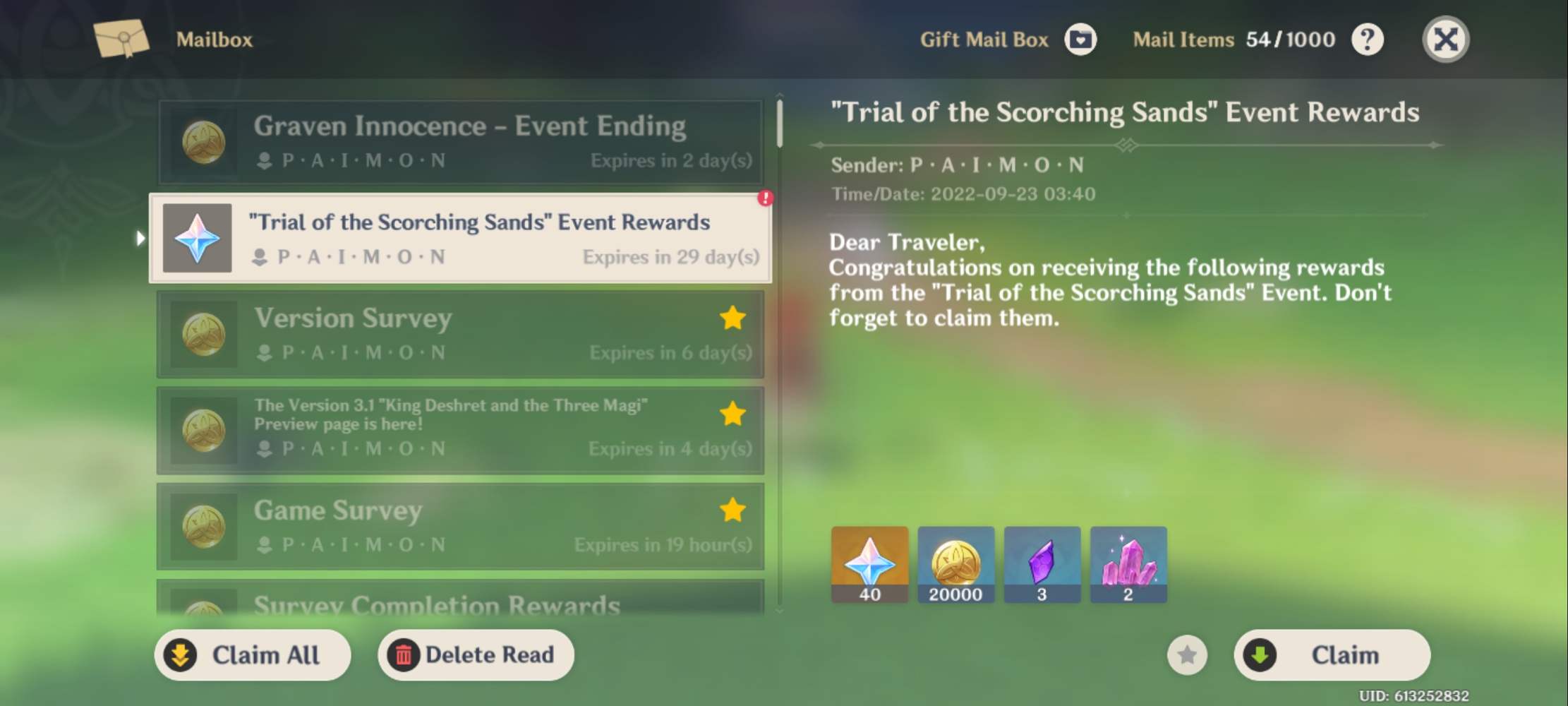 New Web Event - Trail of the Scorching Sand Genshin Impact | HoYoLAB