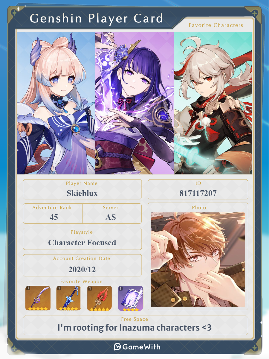 Genshin Impact Card Introduction Genshin Impact | HoYoLAB