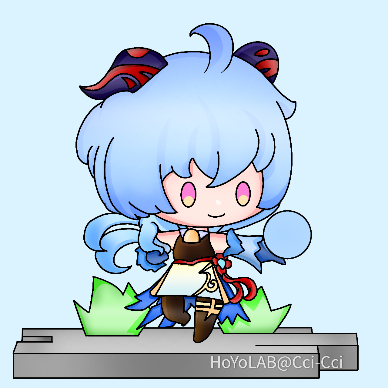 Cute Chibi Ganyu Figure Drawing Genshin Impact | HoYoLAB