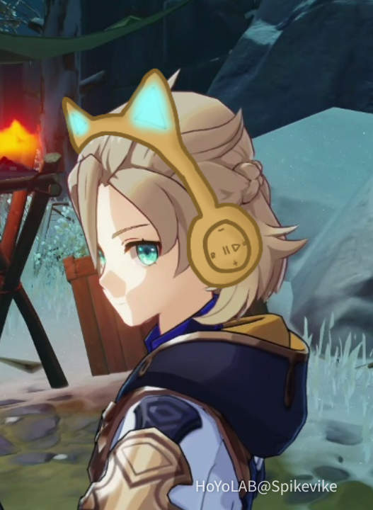 Albedo with cat ear headphones Genshin Impact | HoYoLAB