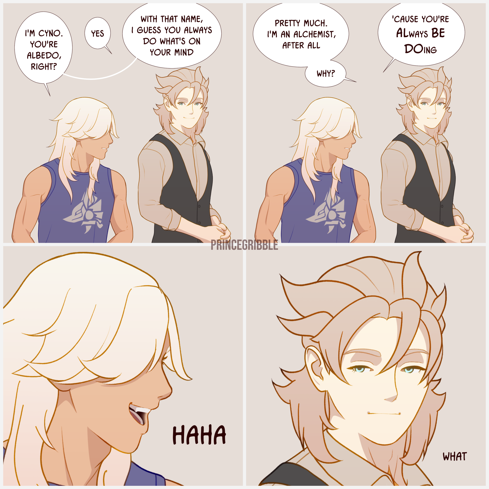 Cyno & Albedo throw jokes at each other Genshin Impact | HoYoLAB