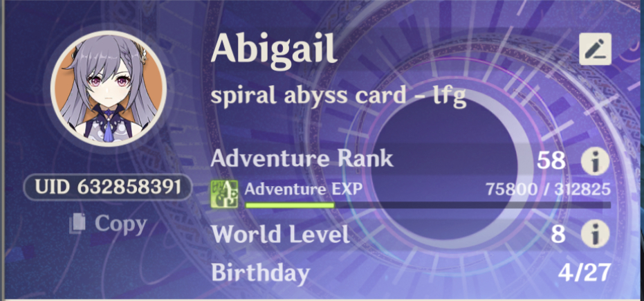 Spiral Abyss Card, LFG! Genshin Impact | HoYoLAB