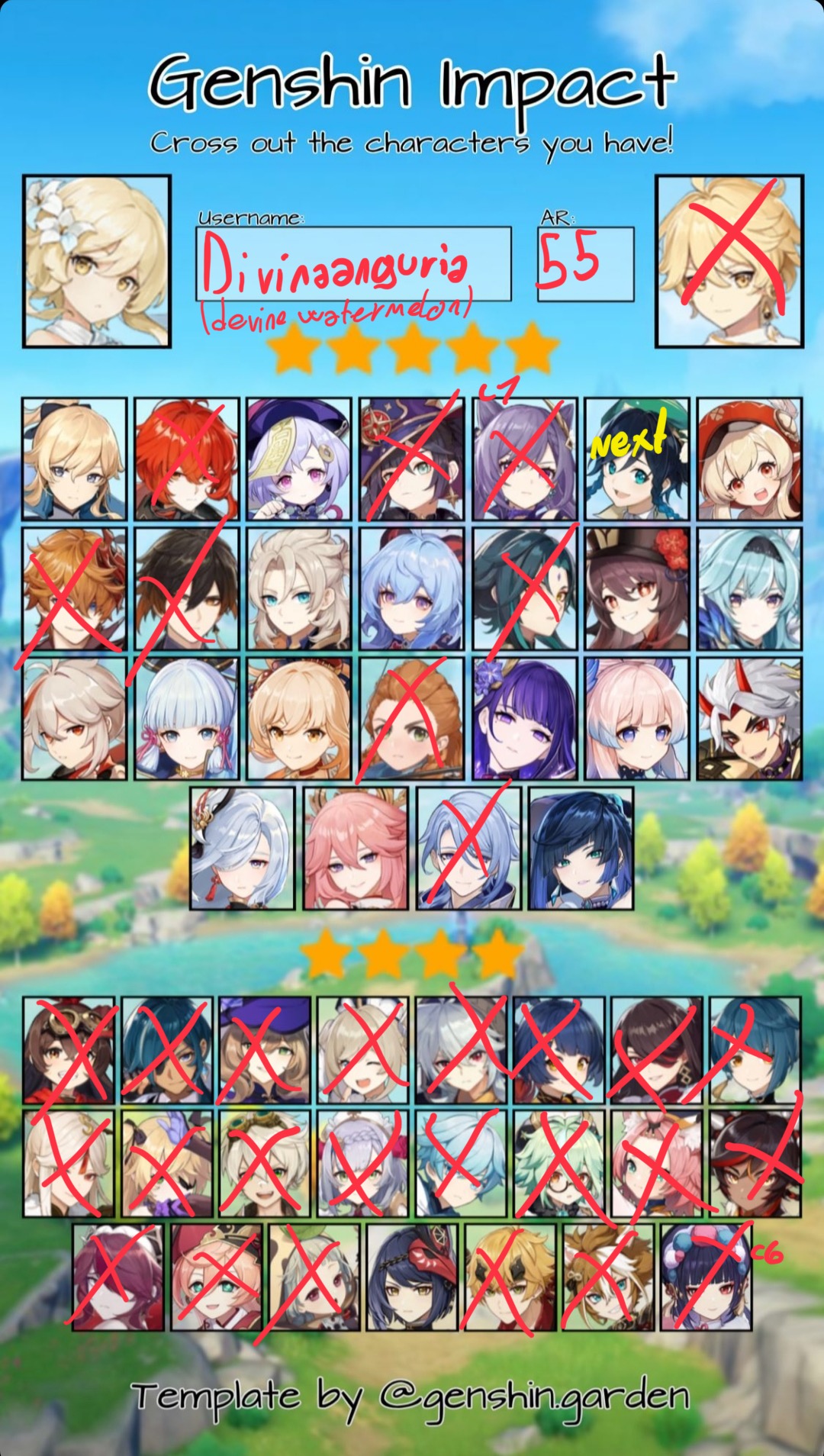 My 5stars and 4 stars Genshin Impact | HoYoLAB