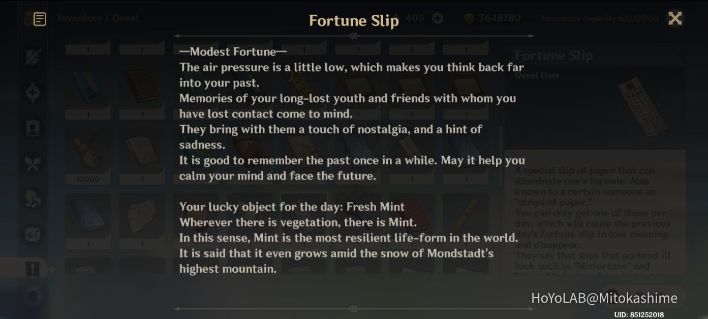 Fortune Slip Genshin Impact | HoYoLAB