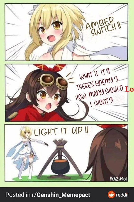 Amber meme Genshin Impact | HoYoLAB