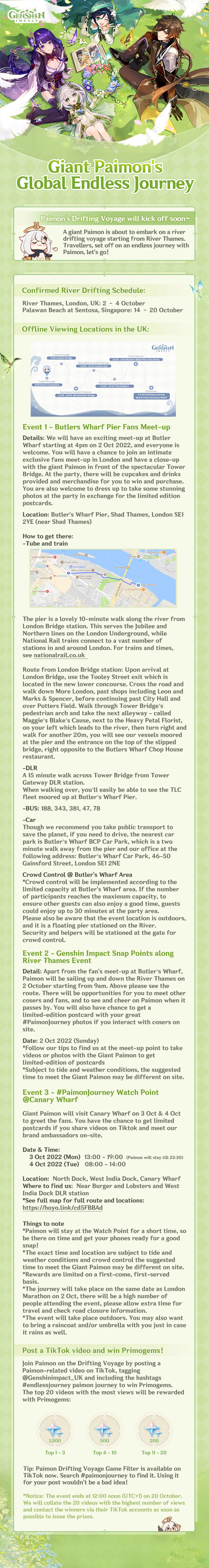 Giant Paimon's Global Endless Journey Genshin Impact | HoYoLAB