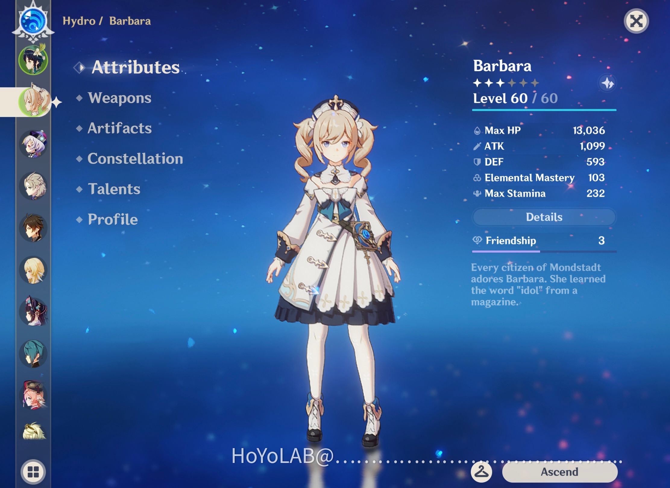 My barbara build Genshin Impact | HoYoLAB