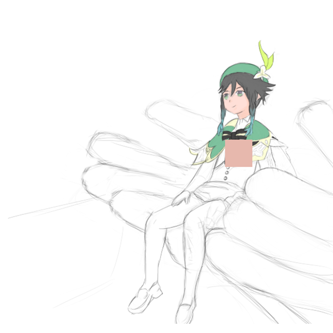 Venti Sitting on the Anemo Archon Statue during Sunset | Genshin Impact ...