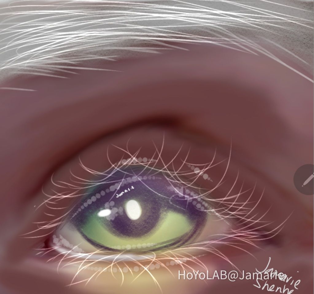 I drew Shenhe's eye Genshin Impact | HoYoLAB