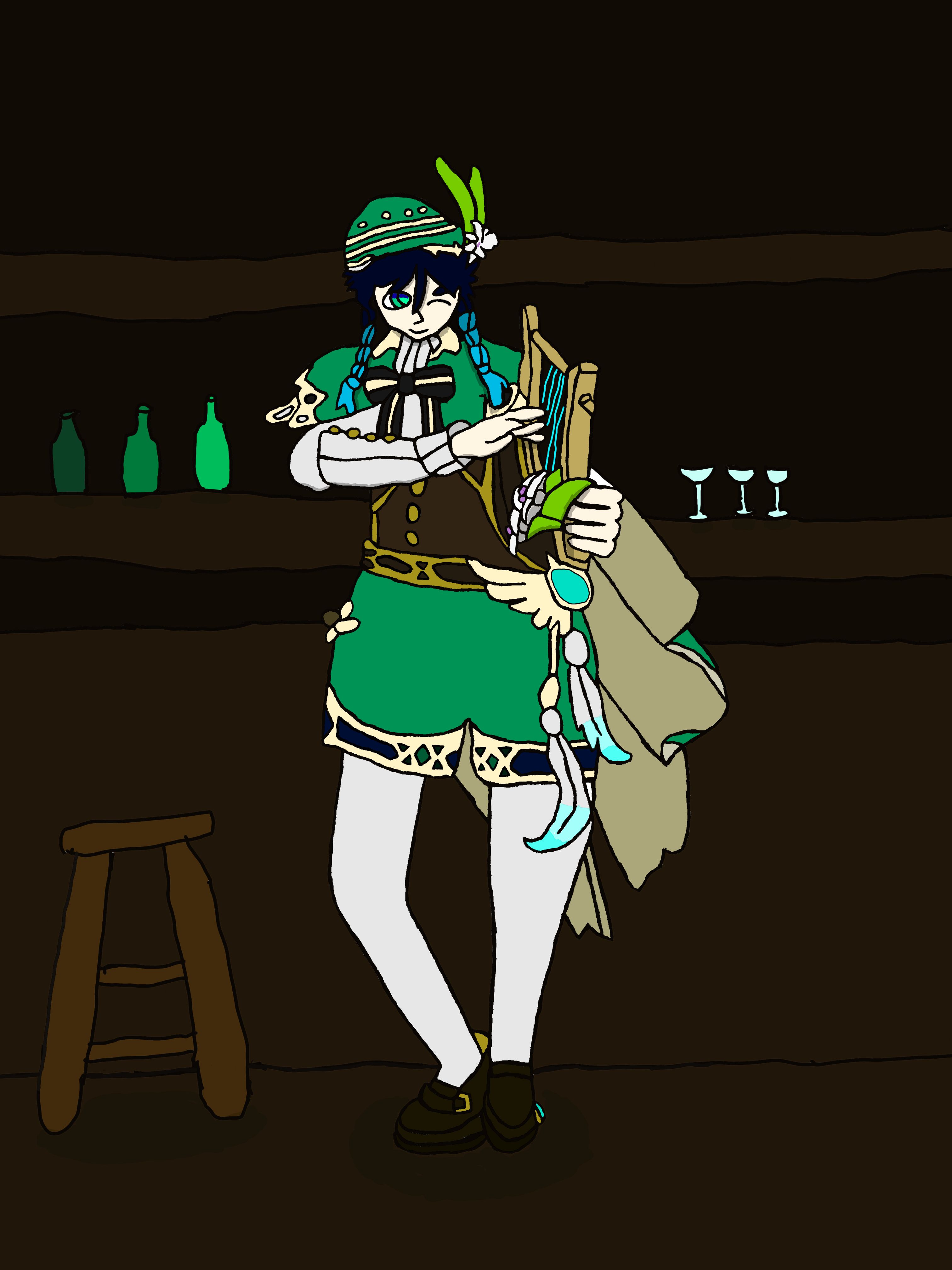 Venti Performing in Angel Share | Genshin Impact | HoYoLAB