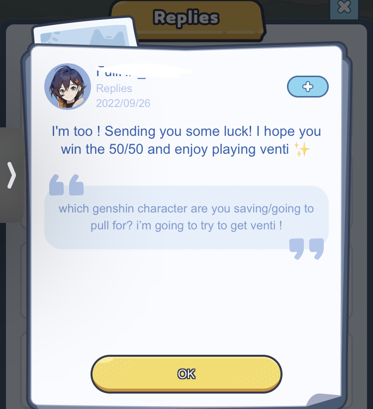 wishing everyone gacha luck | HoYoLAB