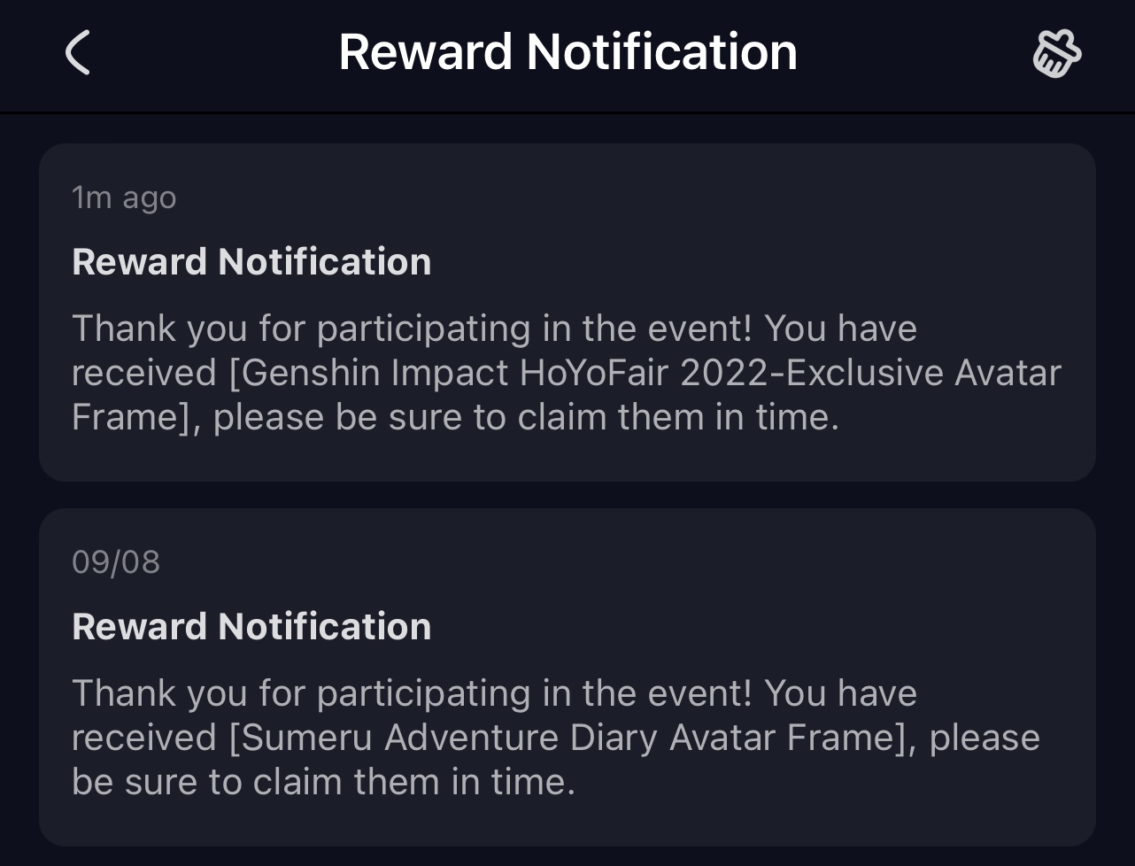 Reward Event Genshin Impact | HoYoLAB