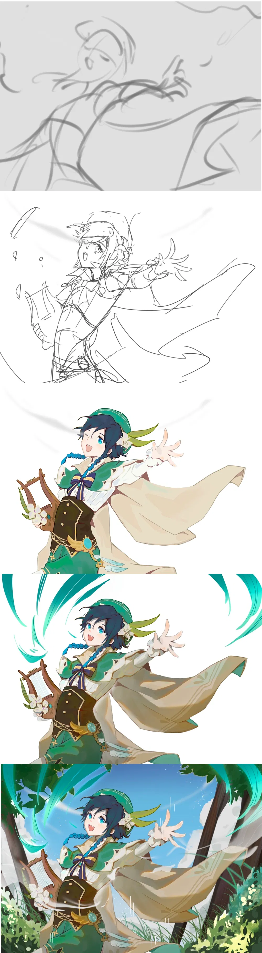 Venti Fanart Genshin Impact | HoYoLAB