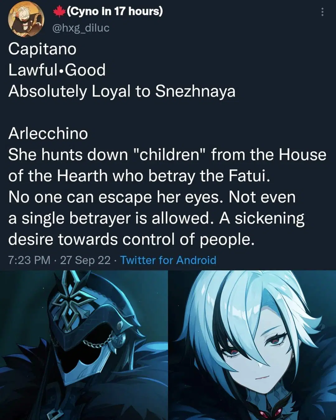 CAPITANO & ARLECCHINO Genshin Impact | HoYoLAB