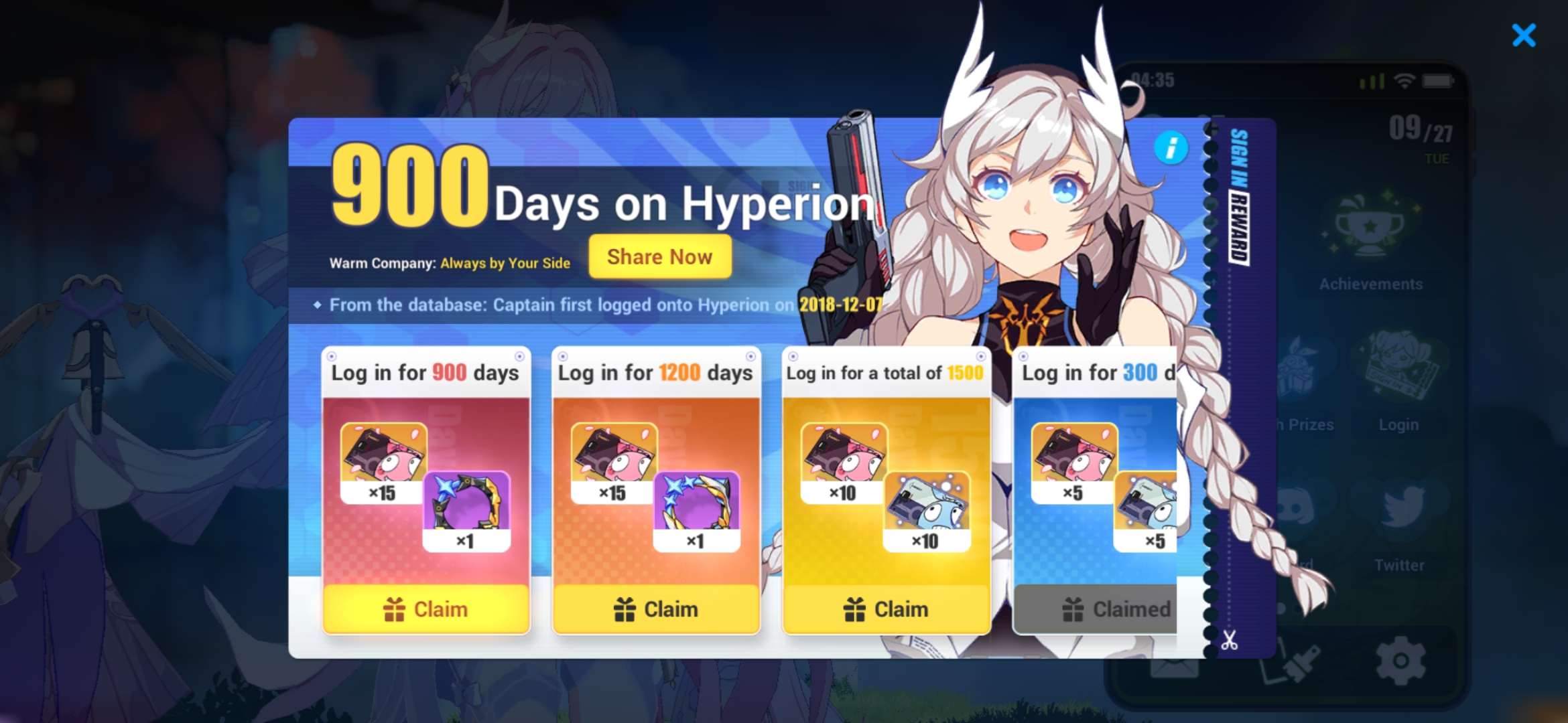 Login reward the savior 😎 Honkai Impact 3rd | HoYoLAB