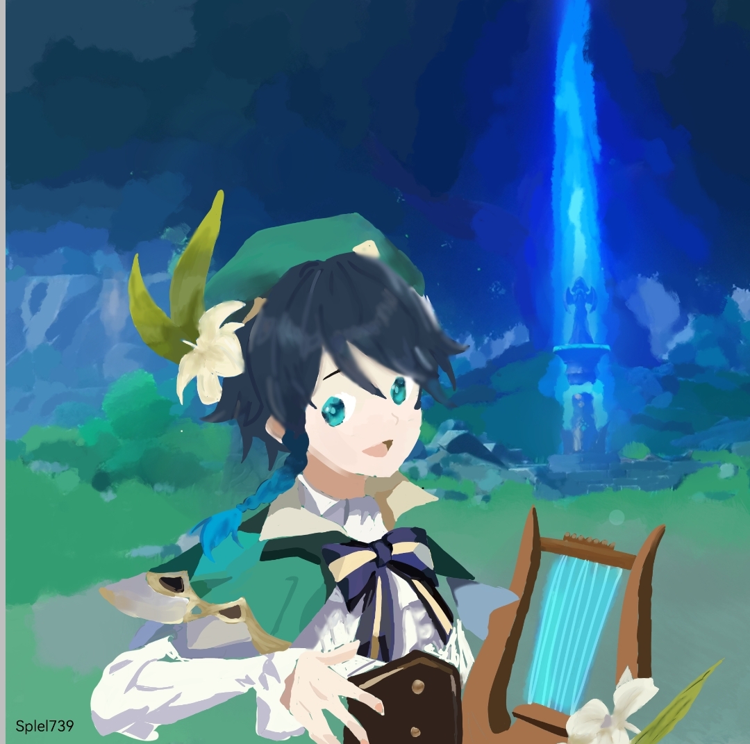 Venti line art contains proof Genshin Impact | HoYoLAB